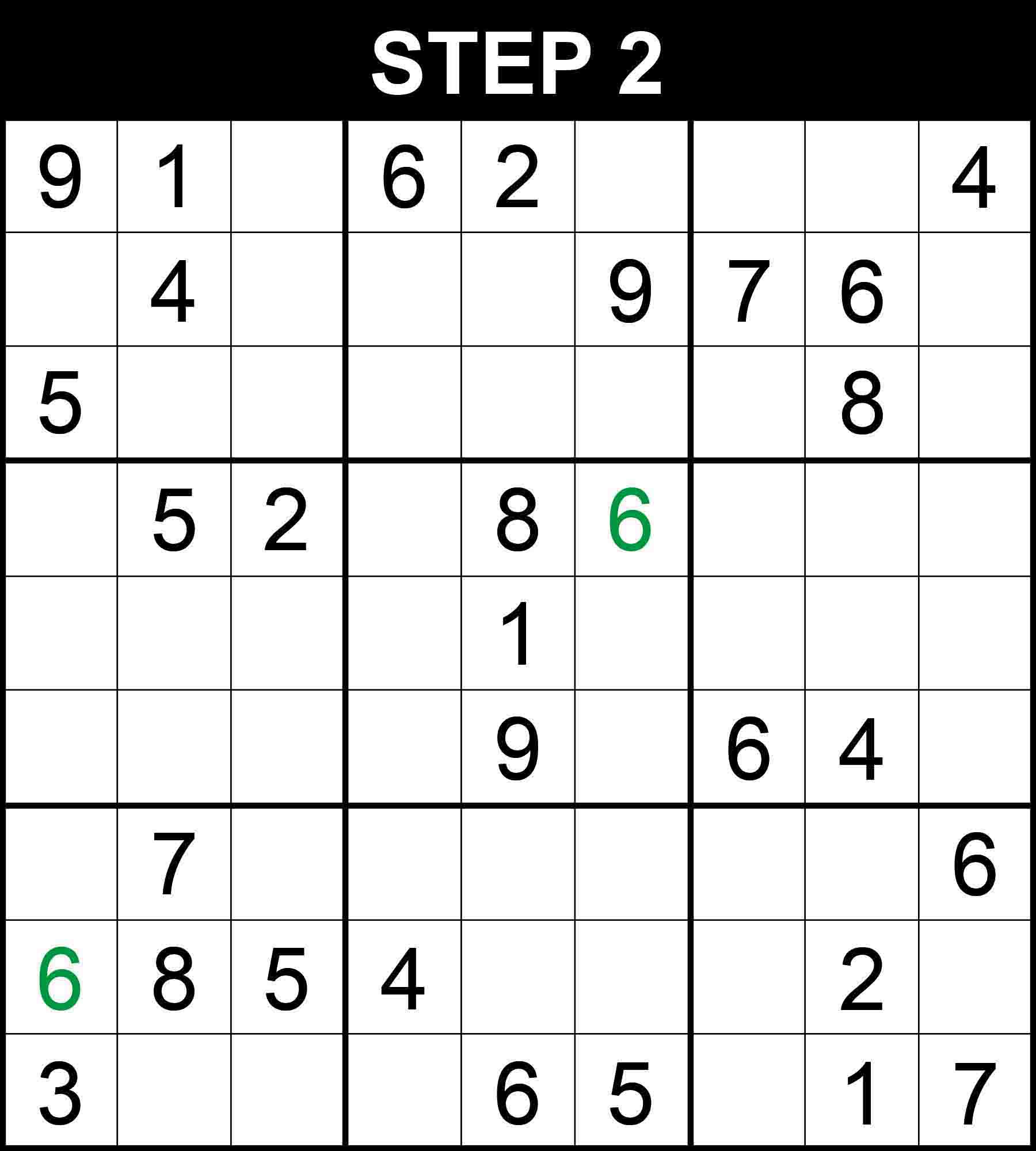 Step by Step Sudoku Solution